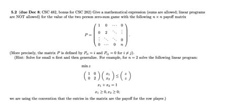 solved 5 2 due dec 8 csc 482 bonus for csc 282 give a
