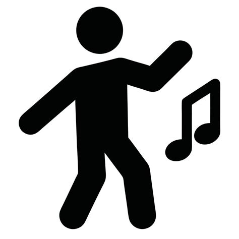 Dancing Figure Icon Illustration Symbol Of Music And Celebration