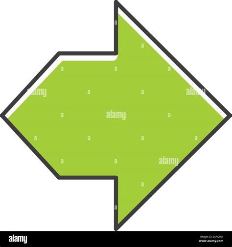 Double Green Arrow Color Icon Two Way Navigation Arrow Pointing