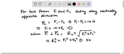 Solved Two Forces Act At An Angle Of 30 Degrees On A Particle Find