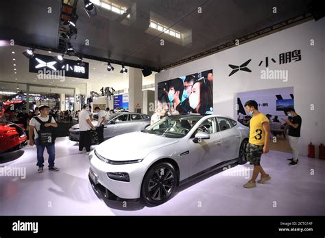 Visitors Flock To The Booth Of Xpeng Also Known As Xiaopeng Motors A Chinese Electric Vehicle