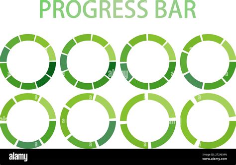 Simple Green Gradient Progress Bar Infographic Vector Illustration