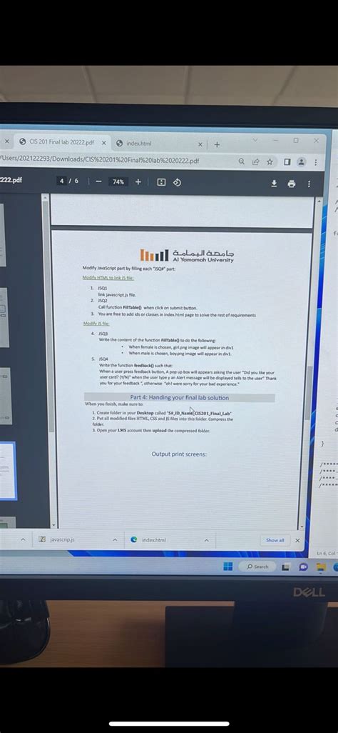 Solved Iiiiiipartmodify Javascript Part By Filling Each