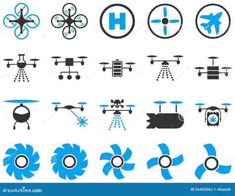 Air Drone And Quadcopter Tool Icons Stock Vector Illustration Of Airport Airline 56405362