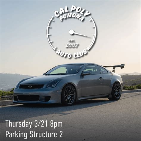 Cpp Auto Club Car Meet Happening Tonight At 8pm Rcalpolypomona