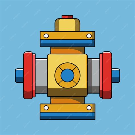 Detailed Isolator Valve Vector Technical And Functional Design For Plumbing Premium Ai