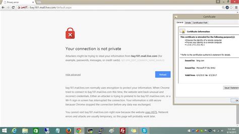 Not Able To Login To Outlook Your Connection Is Not Private Microsoft Community