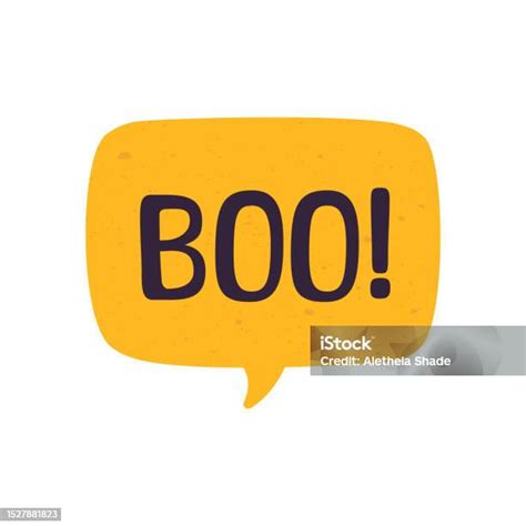 텍스트가 있는 말풍선 Boo 음향 효과 디지털 스티커 벡터 그림 계절에 대한 스톡 벡터 아트 및 기타 이미지 계절 공포 무서움 공휴일 Istock