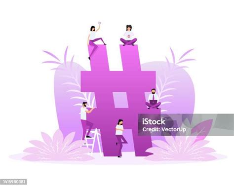 해시 태그 사람들 어떤 목적을위한 훌륭한 디자인 플랫 벡터 일러스트레이션 아이소메트릭 벡터 2022년에 대한 스톡 벡터 아트 및 기타 이미지 Istock