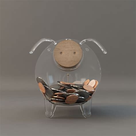 돼지 저금통 3d 모델 29 Max Free3d