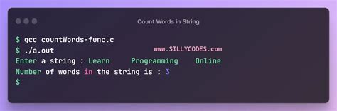 program to count number of words in string in c 4 methods