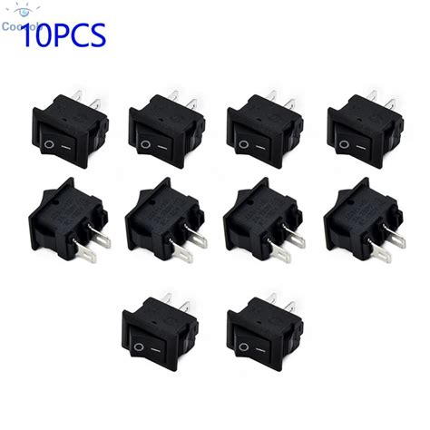 X SPST ON OFF Switch Mini Black Pin Rocker Switch DC V Tool Switches Set Shopee Philippines