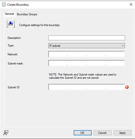 Sccm Boundaries And Boundary Group Sccm Ad Security Windows Power Platform