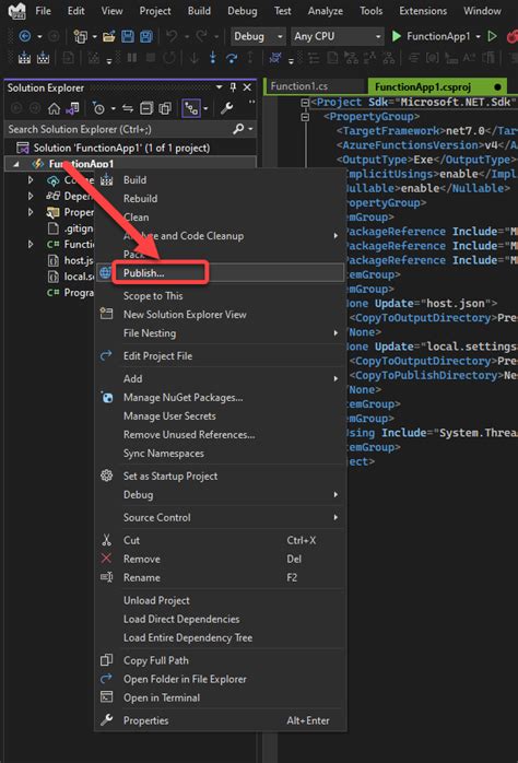 Azure Functions For NET 7 Preview Visual Studio 2022 Preview
