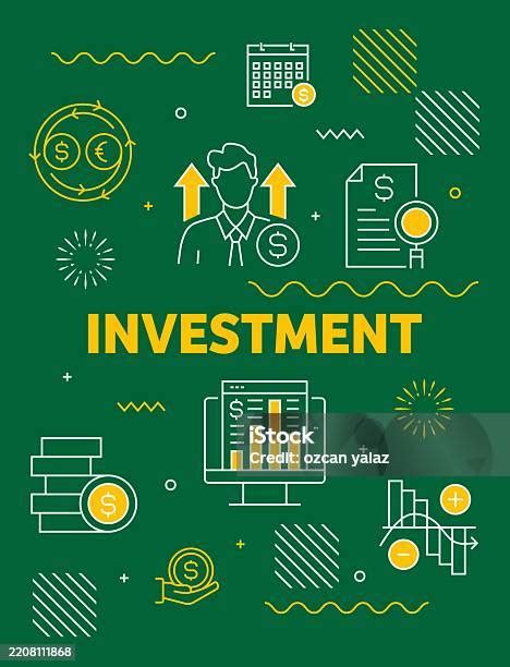 벡터 일러스트 레이 션 투자 개념 세트입니다 웹 페이지 배너 포스터 인쇄 등을 위한 디자인 벡터 일러스트레이션 경제에 대한 스톡 벡터 아트 및 기타 이미지 Istock