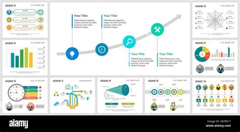 Colorful Analysis Charts Set For Presentation Slide Templates Stock Vector Image Art Alamy