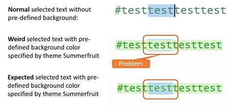 Bug Highlighting Text Selection Conflicts With Pre Defined Theme