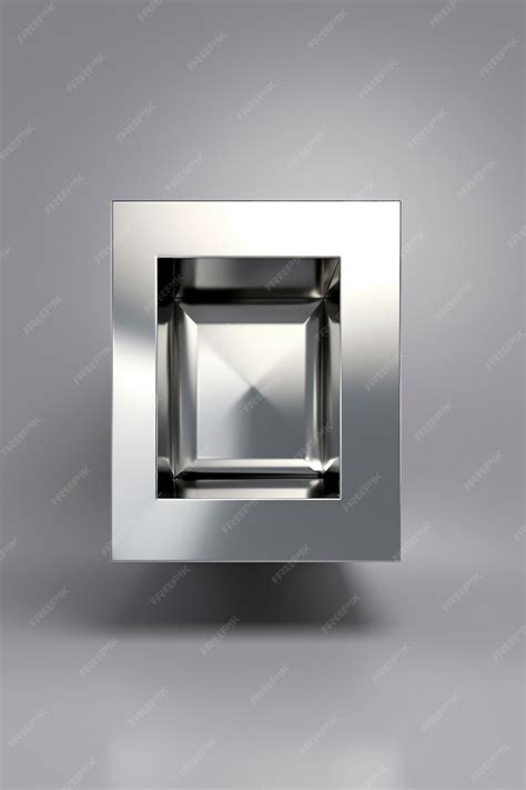 Abstract Metallic Cube Shape Ai Generated Image