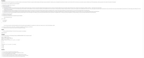 Problem Given Your Good Work On The First