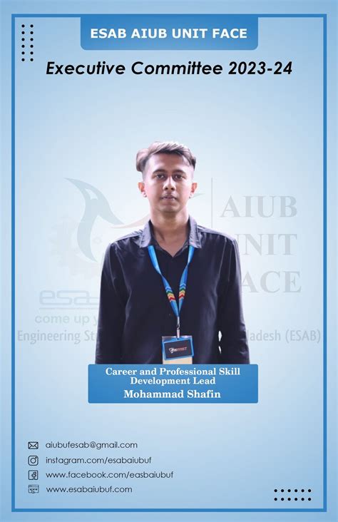 mohammad shafin on linkedin esabaiub newleadership excitedforthefuture