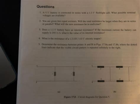 Solved Questions A V Battery Is Connected In Series With Chegg Com