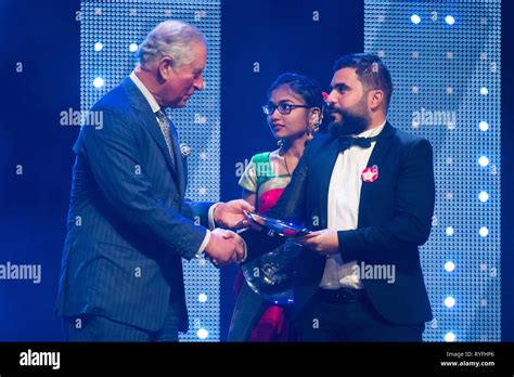 The Prince Of Wales With Winners Of The Global Award Nilam Tambe And