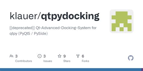 Github Klauer Qtpydocking Deprecated Qt Advanced Docking System For Qtpy Pyqt Pyside