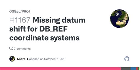 Missing Datum Shift For Db Ref Coordinate Systems Issue Osgeo Proj Github
