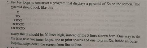 Solved Use For Loops To Construct A Program That Displays A Chegg