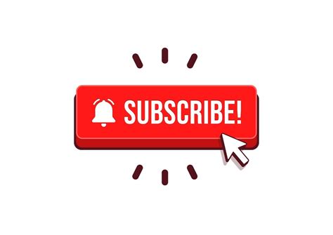 Subscribe Button With Arrow Cursor And Shadow Icon Vector 2240204 Vector Art At Vecteezy