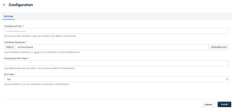Integrate With Freshdesk Productboard Support