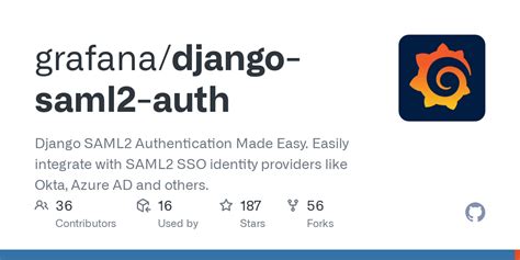 GitHub Grafana Django Saml Auth Django SAML Authentication Made Easy Easily Integrate With
