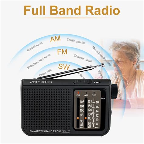 Retekess V115 Portable Fm Am Sw Multi Function Rad Grandado