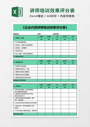 简约部门演讲比赛评分表模版Excel模板下载 熊猫办公