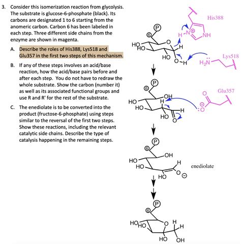 Solved Consider This Isomerization Reaction From Glycolysis The Substrate Is Glucose 6