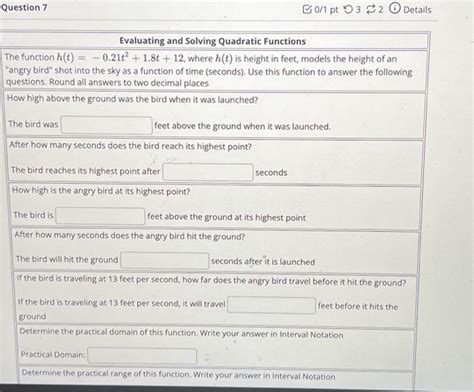 Solved Evaluating And Solving Quadratic Functions The