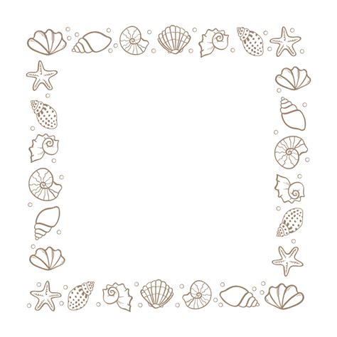 Cartoon Seashell Border Cartoon Seashell Border