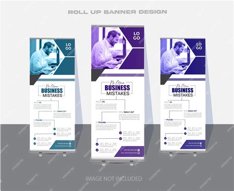 Premium Vector Modern Unique Corporate Rollup Benner Design With