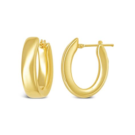 Timeless Oval Zlatne Naušnice 14 Kt Zlato Zlatarna Dodić