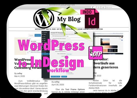 Workflow WordPress Zu InDesign Publishing Blog