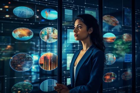 Premium Photo Businesswoman Analyzing Project Data