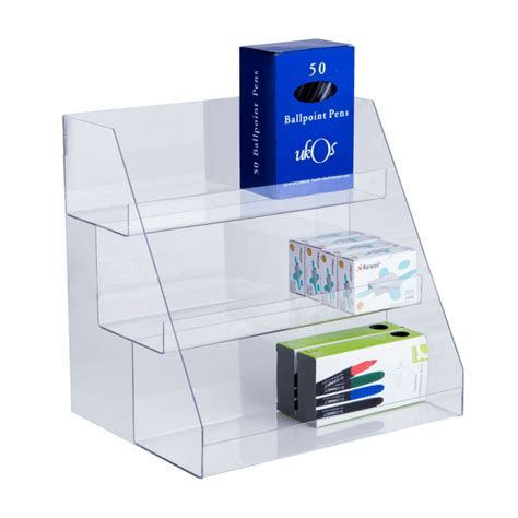 Tiered Acrylic Display Unit Countertop Shop Display Stand
