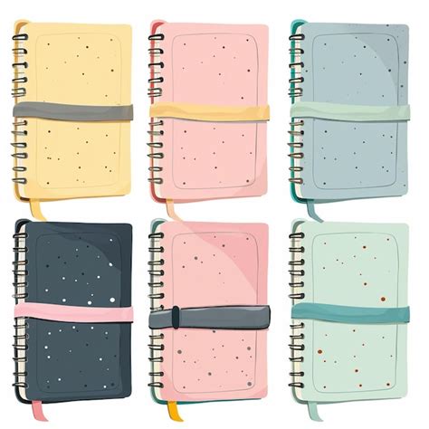 Notebook Vector Set Simple And Minimal Premium AI Generated Vector