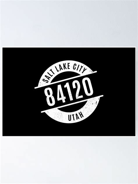 Salt Lake City Utah 84120 Zip Code Poster For Sale By Creativecurly
