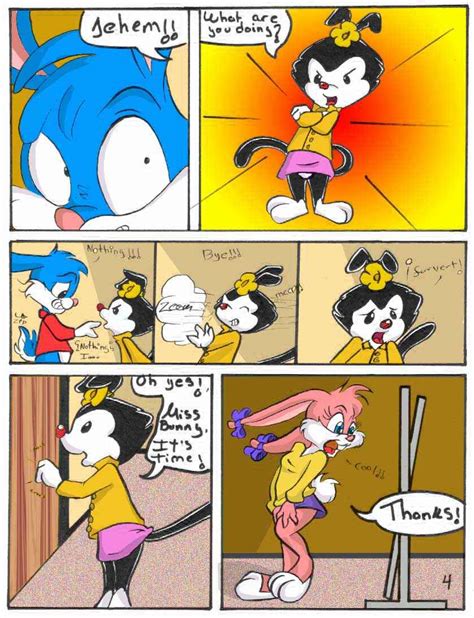 Rule 34 Animaniacs Anthro Babs Bunny Buster Bunny Comic Dot Warner