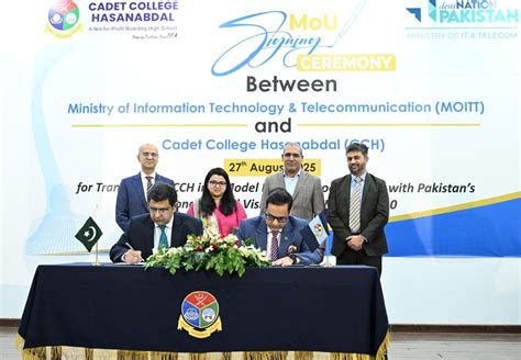 Moitt Cch Sign Mou To Launchmodel Digital Institution Islamabad Post