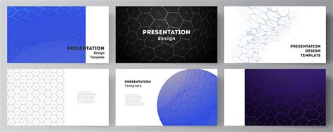 프레젠테이션의 벡터 레이아웃은 비즈니스 템플릿을 디자인합니다 육각형과 디지털 기술과 빅 데이터 개념 점과 라인을 연결 다각형 과학 의료 배경 0명에 대한 스톡 벡터 아트 및