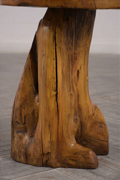 Circular Top Tree Root Side Table