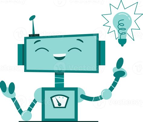 Smiling Cute Robot Chat Bot Support Service Character 21026540 Png