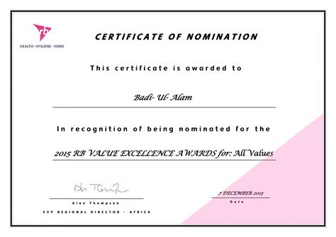 Core Value Award Ppt